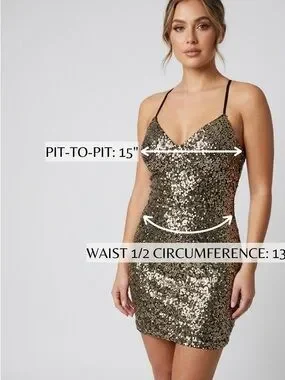 Potter's Pot | Dresses | New Potters Pot Gold Sequin Adjustable Length ...
